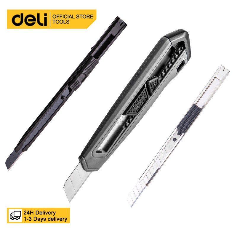 Deli Industrial Snap Off Blade Cutter Knife 9MM/18MM SK5 Corrosion ...