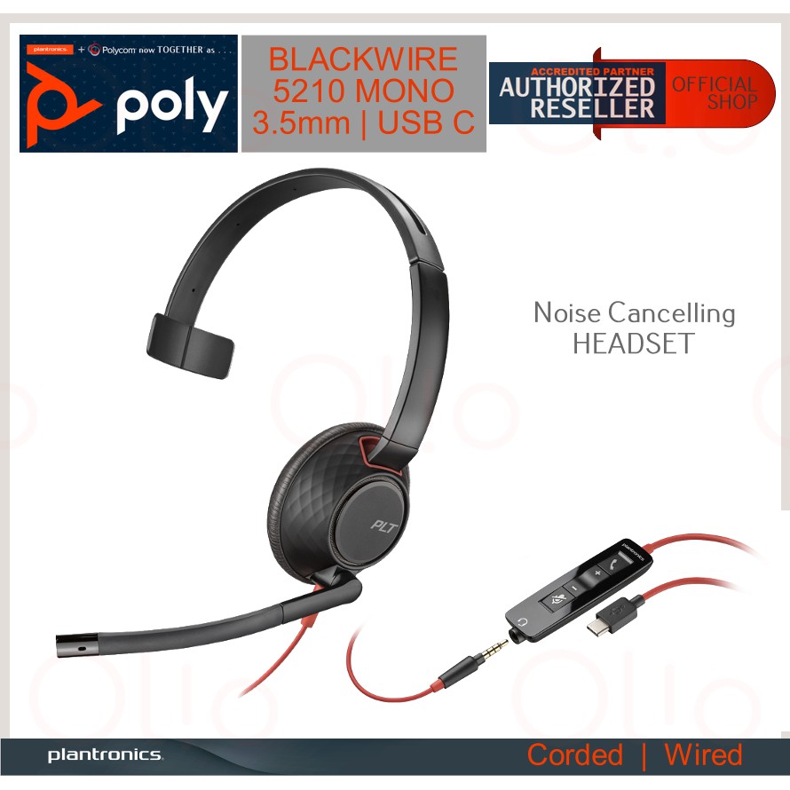 POLY 5200 HEADSETS (PLANTRONICS BLACKWIRE C5210 | C5220) Noise ...