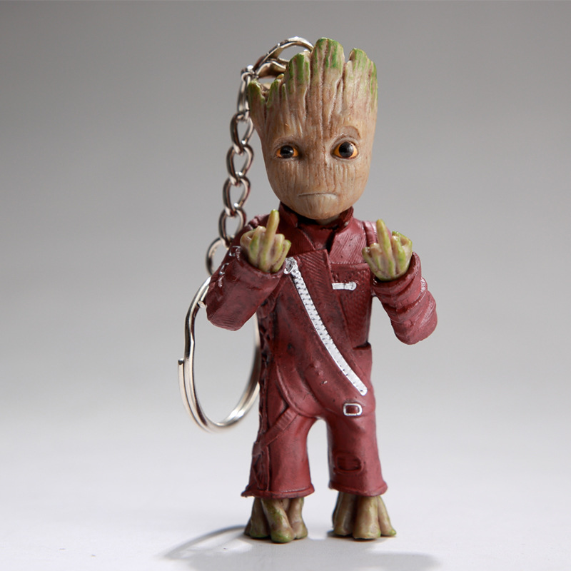 Guardians Galaxy Figure Tree Man Keychains 3D Groot Keychain | Shopee ...