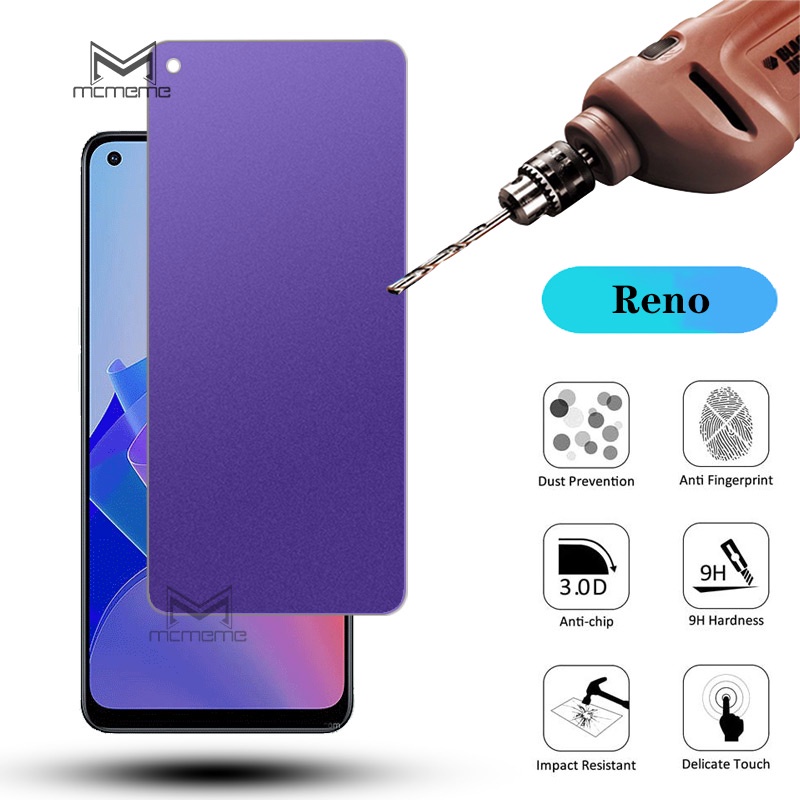 9H Matte Anti Blue Light Ray Tempered Glass Screen Protector OPPO Reno ...