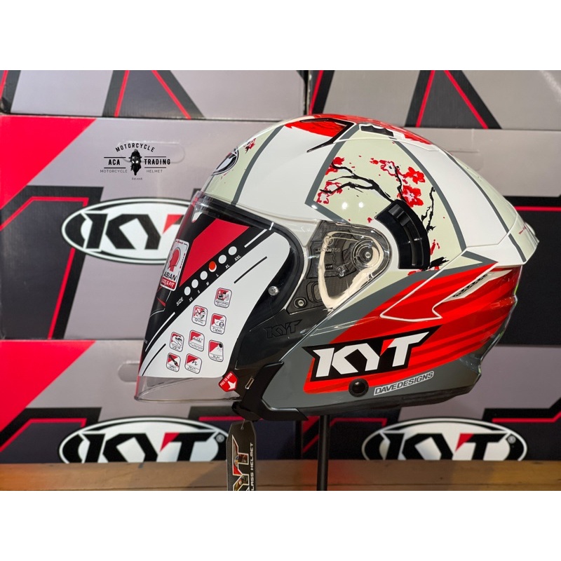 KYT NFJ Half-Face Helmet with Dual Visor (Plain) | Shopee Philippines