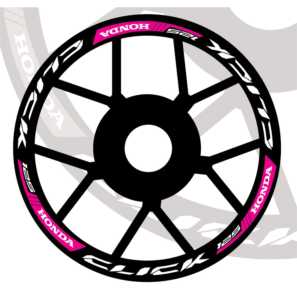 Honda Click 125i/150i Mags Sticker Decals Set (Front & Rear) (with ...