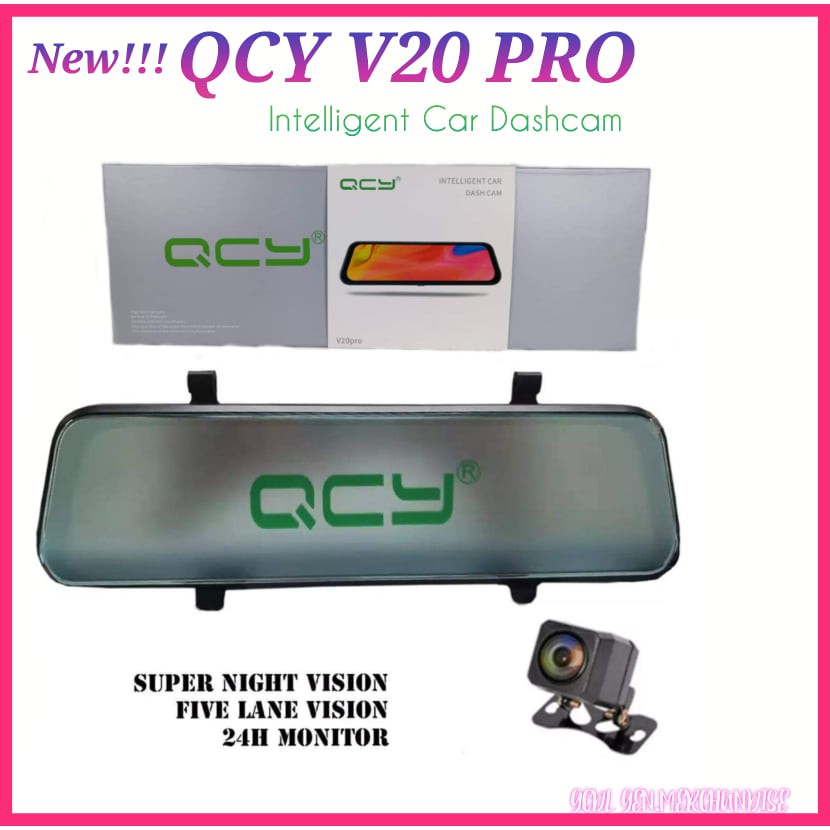 New!!! QCY V20 PRO INTELLIGENT CAR DASHCAM 9.66" TOUCH SCREEN | Shopee ...