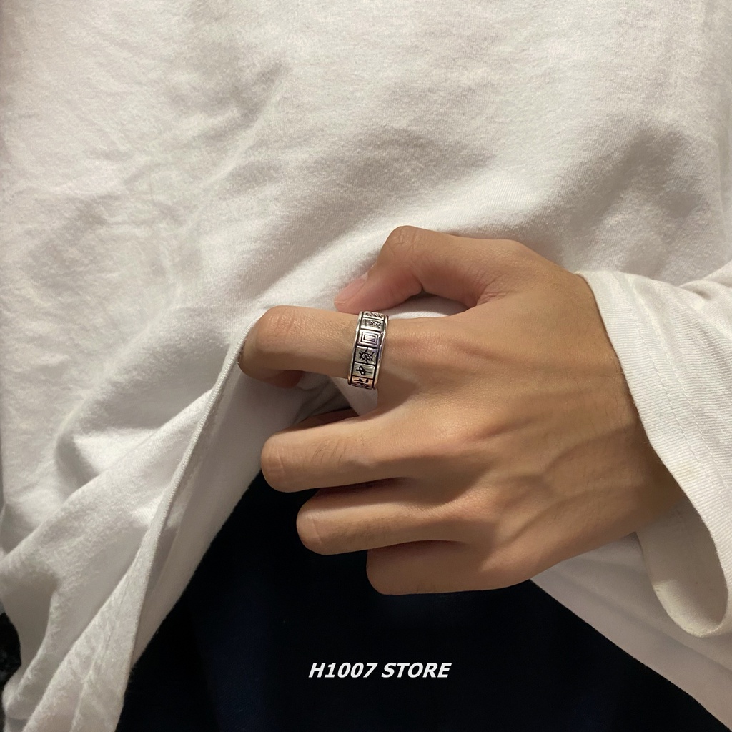 Mahjong ring men's senior sense of opening adjustable niche design ring ...