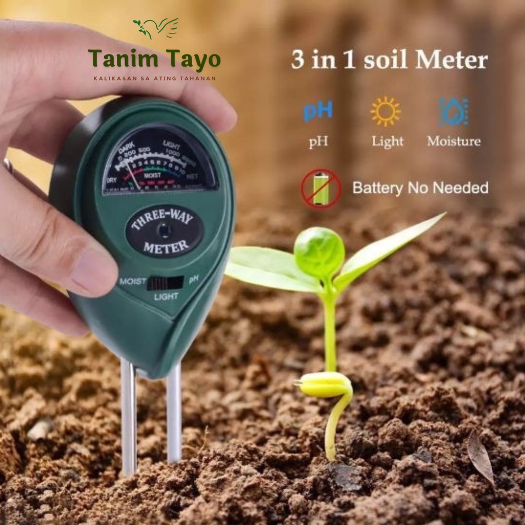 TanimTayo Digital Tester 3 in1 Soil Moisture Sunlight PH Meter Tester ...