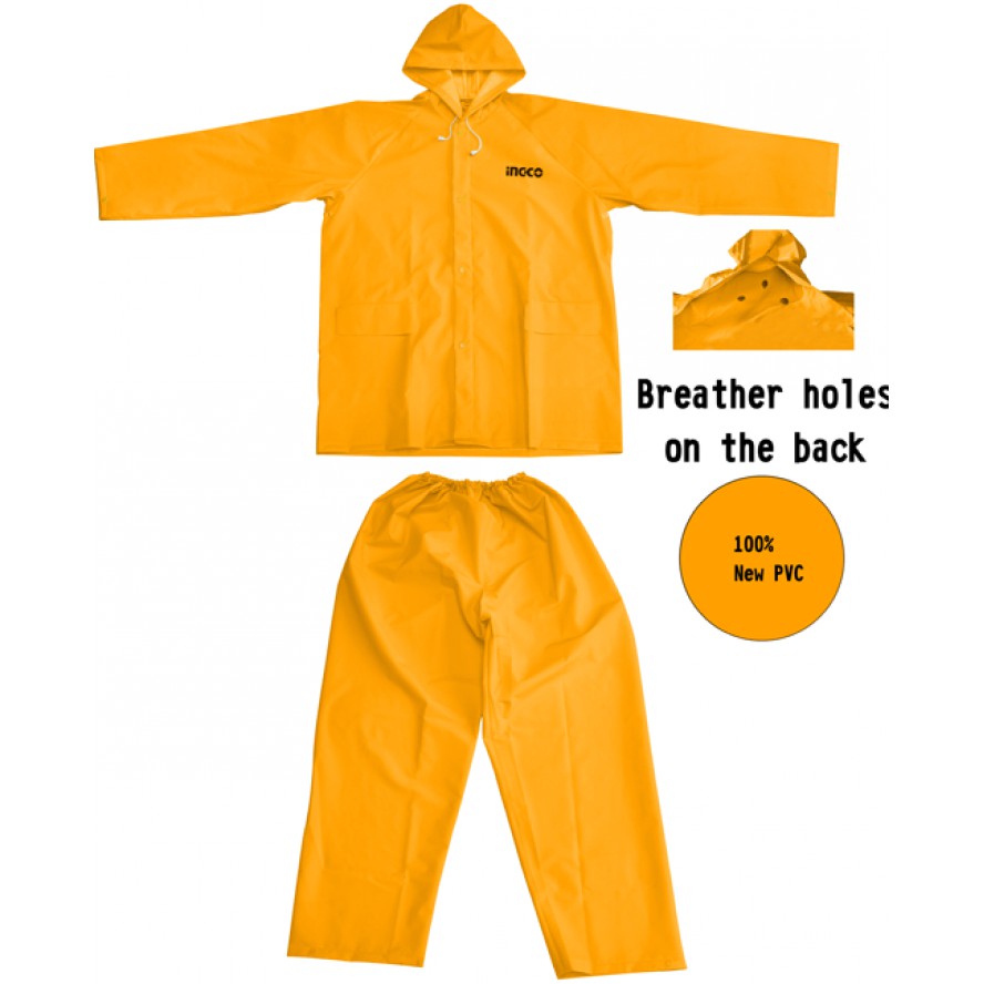 Ingco Rain Suit Industrial 100% New PVC HRCTSKT031.M* MERVILLE | Shopee ...