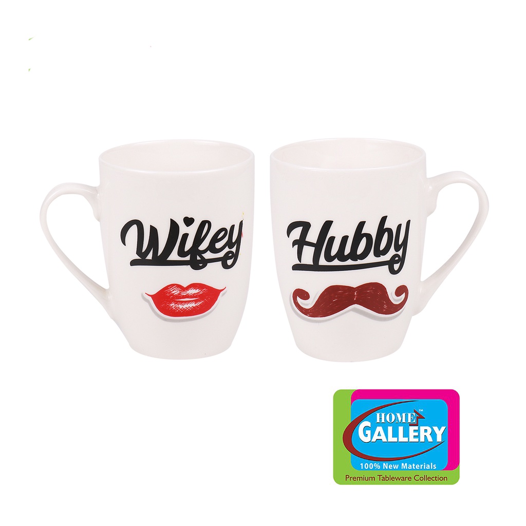 Home Gallery Coffee Mug Set (2 Pcs/ Set) CM12-277 Couple Mugs "Wifey ...