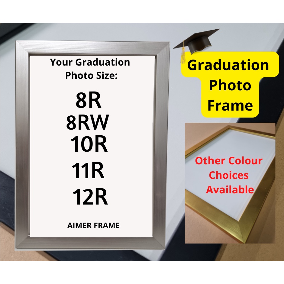 AIMER FRAME GRADUATION PHOTO FRAME 8R 8RW 10R 11R 12R GOLD / SILVER ...