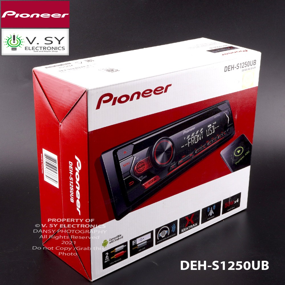 1yr Warranty Pioneer DEH-S1250UB 1 Single DIN 50WX4 USB Android CD RDS Car St w/free usb car ...