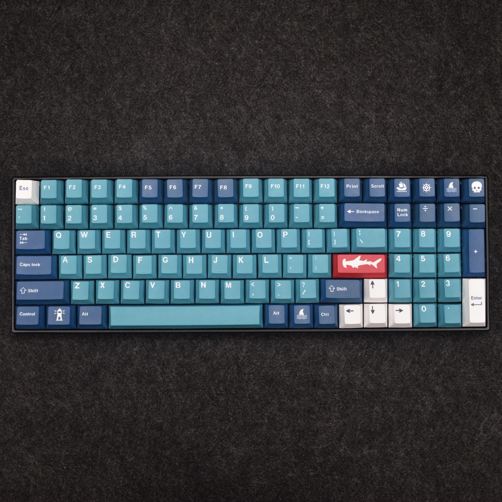 GMK Pirate keycaps, 129 Keys keycaps Cherry Profile DYE-SUB ...