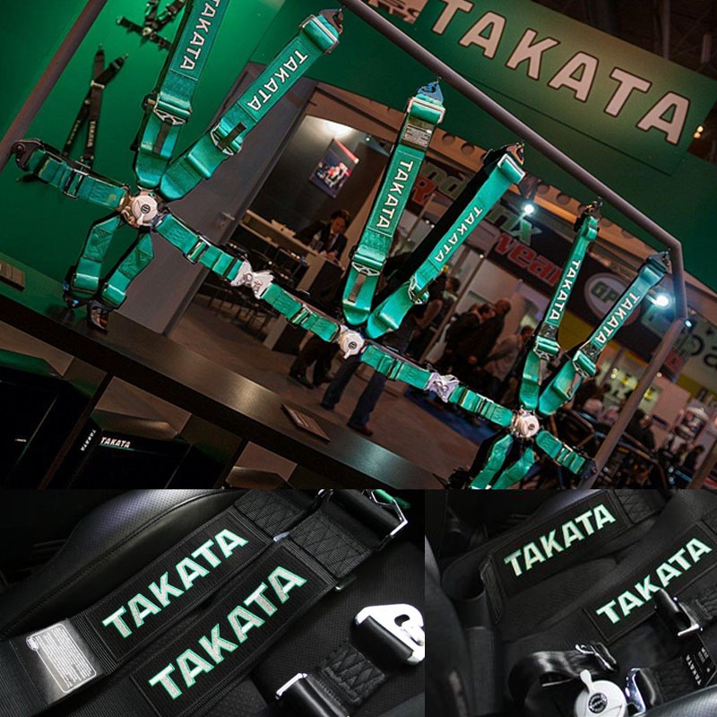 TAKATA 3inch 4pt Car Racing Seat Belt Green / Black | Shopee Philippines