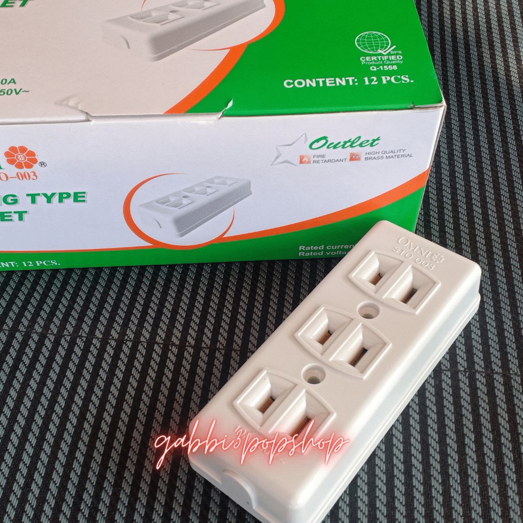 OMNI STO 003-3G and STO 004-4G SPRING TYPE OUTLET | Shopee Philippines