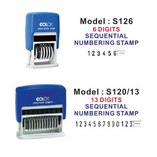COLOP S120/13 Number Stamp 4MM / S126 6 Digits 13 Digits Numbering ...