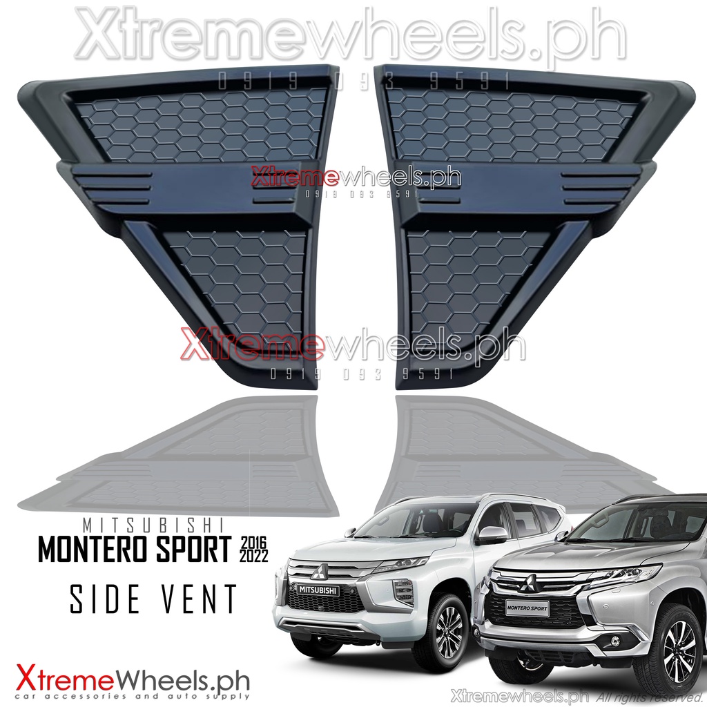 Montero 2016-2025 Side Vent Matte Black ( Montero Accessories ...