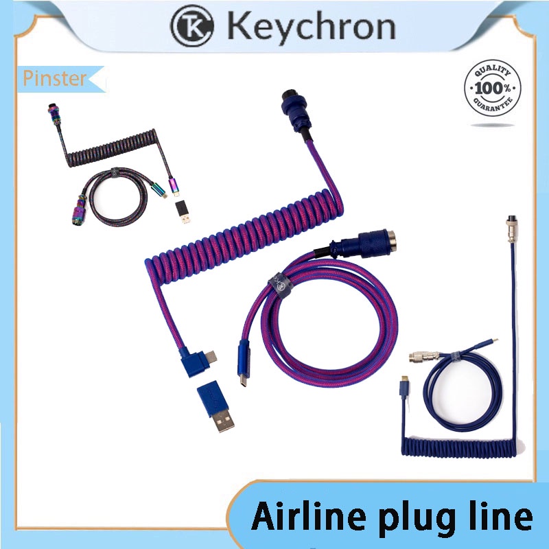 Keychron keyboard plug-in cable spiral Typec data spring cable ...