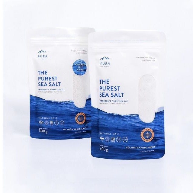 Pura Organic Pure Fine Sea Salt-Fine Salt/Coarse Salt -Organic Coarse ...