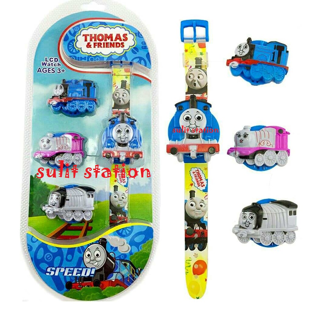 THOMAS TRAIN 3D REPLACEABLE CHANGEABLE HEAD COVER KIDS DIGITAL LED TIME ...