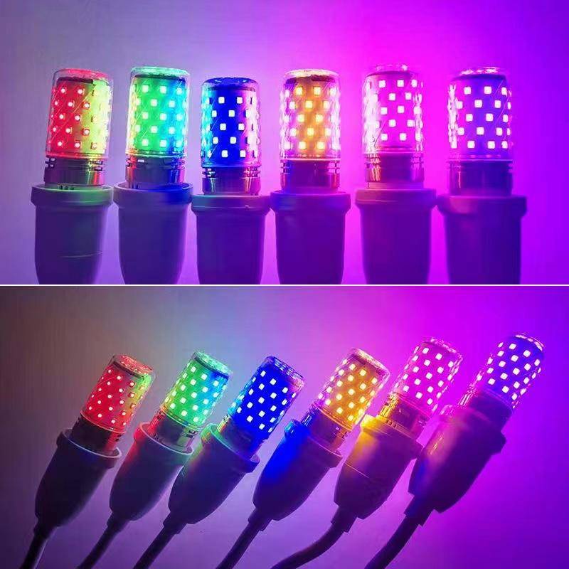 Hight Bright Colorful Bulbs E27 LED Corn Bulb 12W Pink Red Blue Green ...