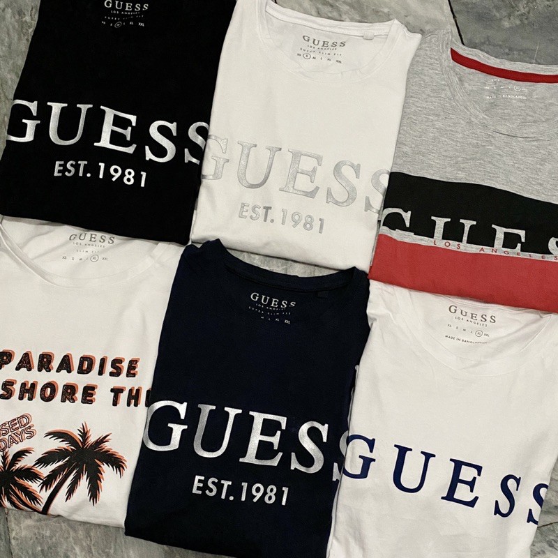 Original Guess Men’s Printed Logo T-Shirt | Branded Overruns | Shopee ...