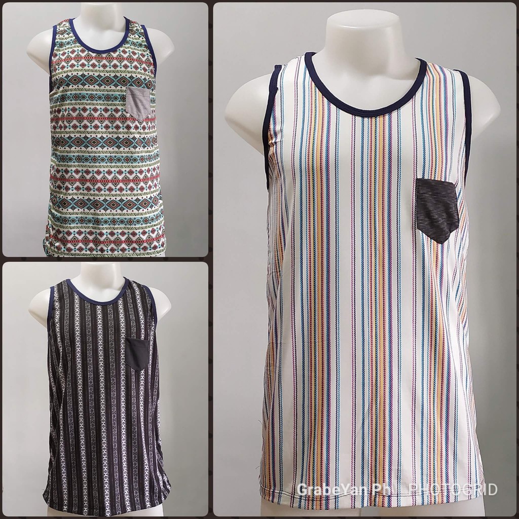 Men's Summer Pattern Cotton Sando - COD and Free Shipping | Shopee ...