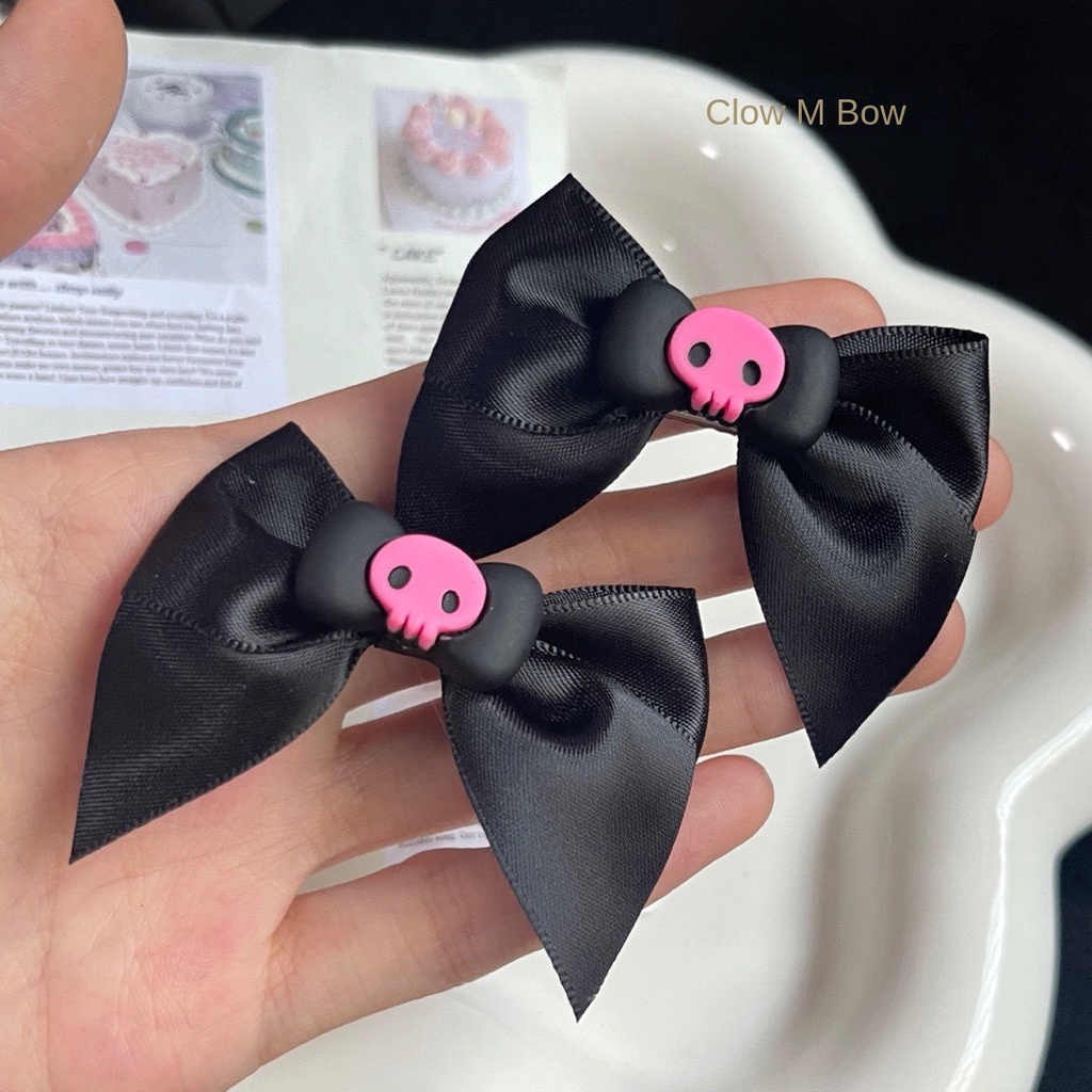 Kuromi Bow Hairpin ins Black Hair Accessories All-Match Sweet Cool y2k ...