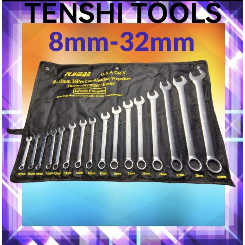 Flyman 16pcs Combination Wrench Set (8mm-32mm) Flyman original & KWY ...