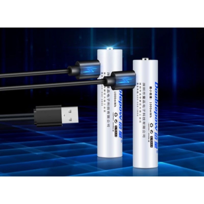 Micro-USB Rechargeable AAA Batteries. 1000mWh | Shopee Philippines