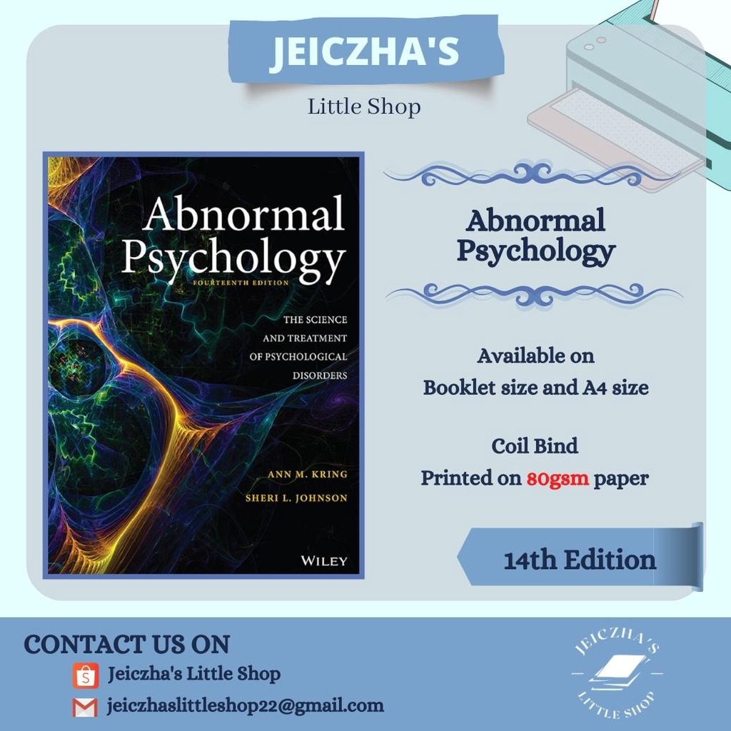 Abnormal Psychology [14th Edition] | Shopee Philippines