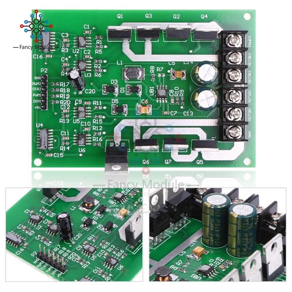 DC Motor Driver Module DC 3-36V H Bridge DC MOSFET IRF3205 15 A Peak 30 ...