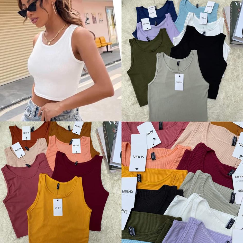 Basic Tank Sando Crop Top | Shopee Philippines