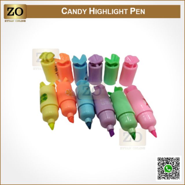 Highlighter Pen Candy Type (6 Colors) | Shopee Philippines