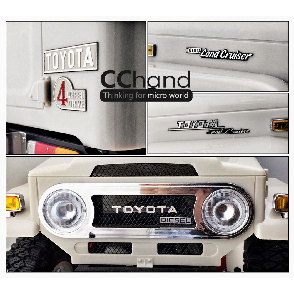 1/10 1/12 1/14 scale RC metal logo labels For Gelande II Cruiser/FJ40 ...