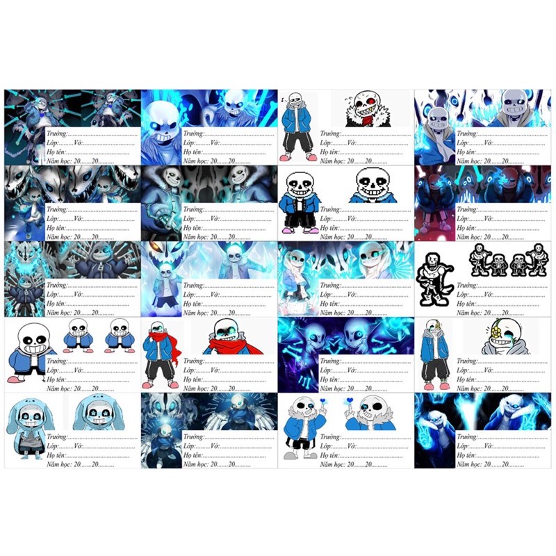 Sans undertale notebook labels 20 pieces | Shopee Philippines