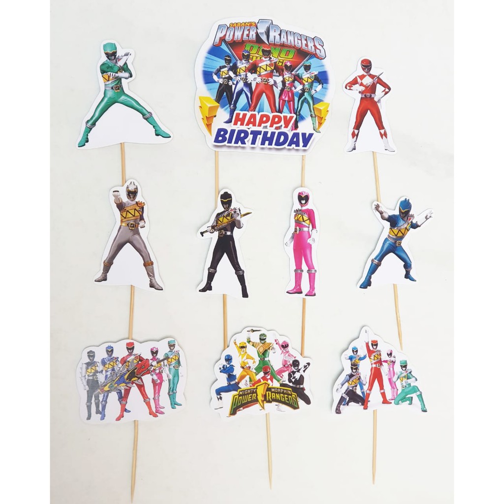 Power Rangers Cake Topper (10pcs) | Shopee Philippines