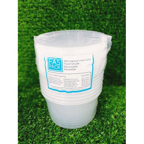 FAS Pack Microwavable Food Container (RO10/10 oz) & (RO16/16 oz ...