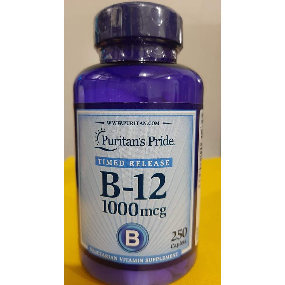 Vitamin B-12 1000mcg 250 caplets Timed Release EXP: April 2026 B12 Puritan's Pride | Shopee ...