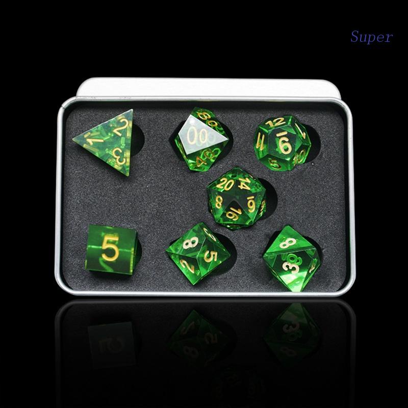 Super Dice Metal Box Standard Size Dice Metal Box 7pcs D4 D6 D8 D10 D ...