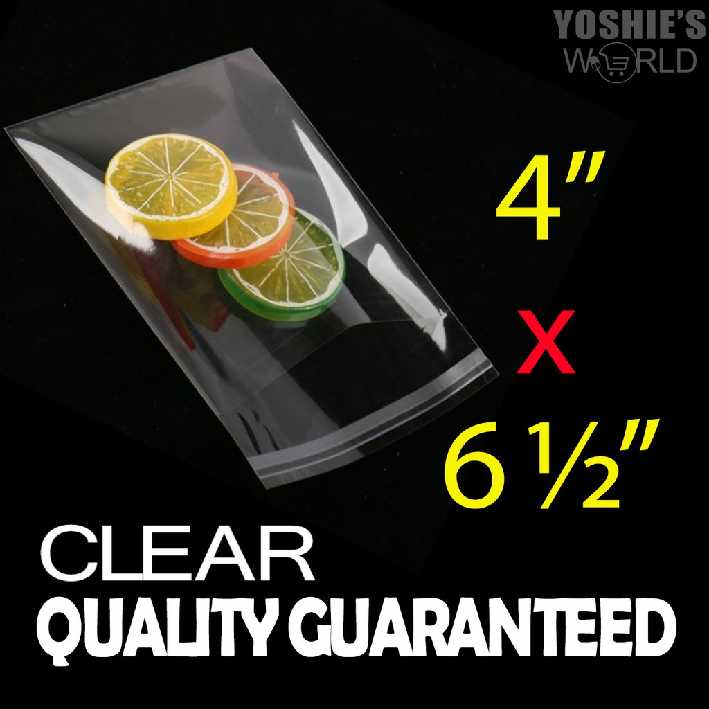 ADH 4 x 6 1/2 OPP PLASTIC PACKAGING WITH ADHESIVE | Shopee Philippines