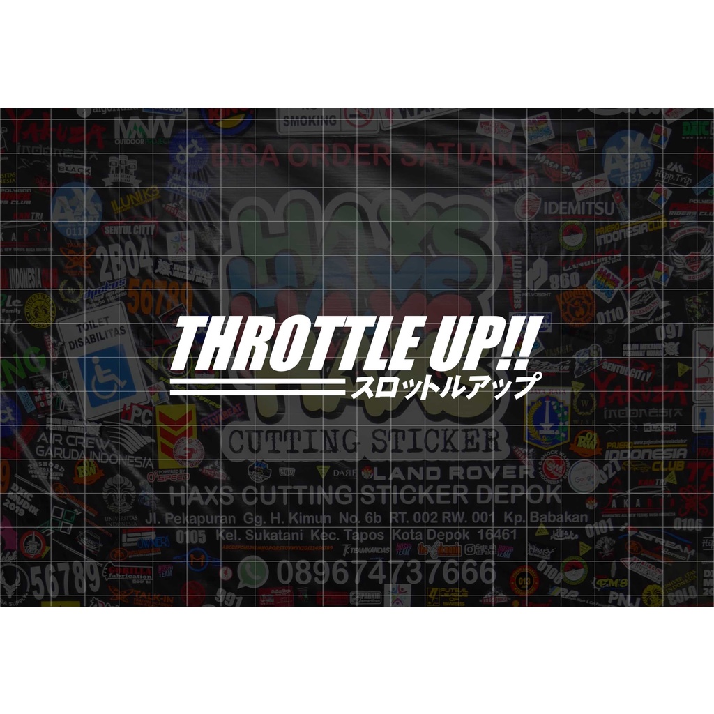 Throttle Up Cutting Sticker Size 11 Cm | Shopee Philippines