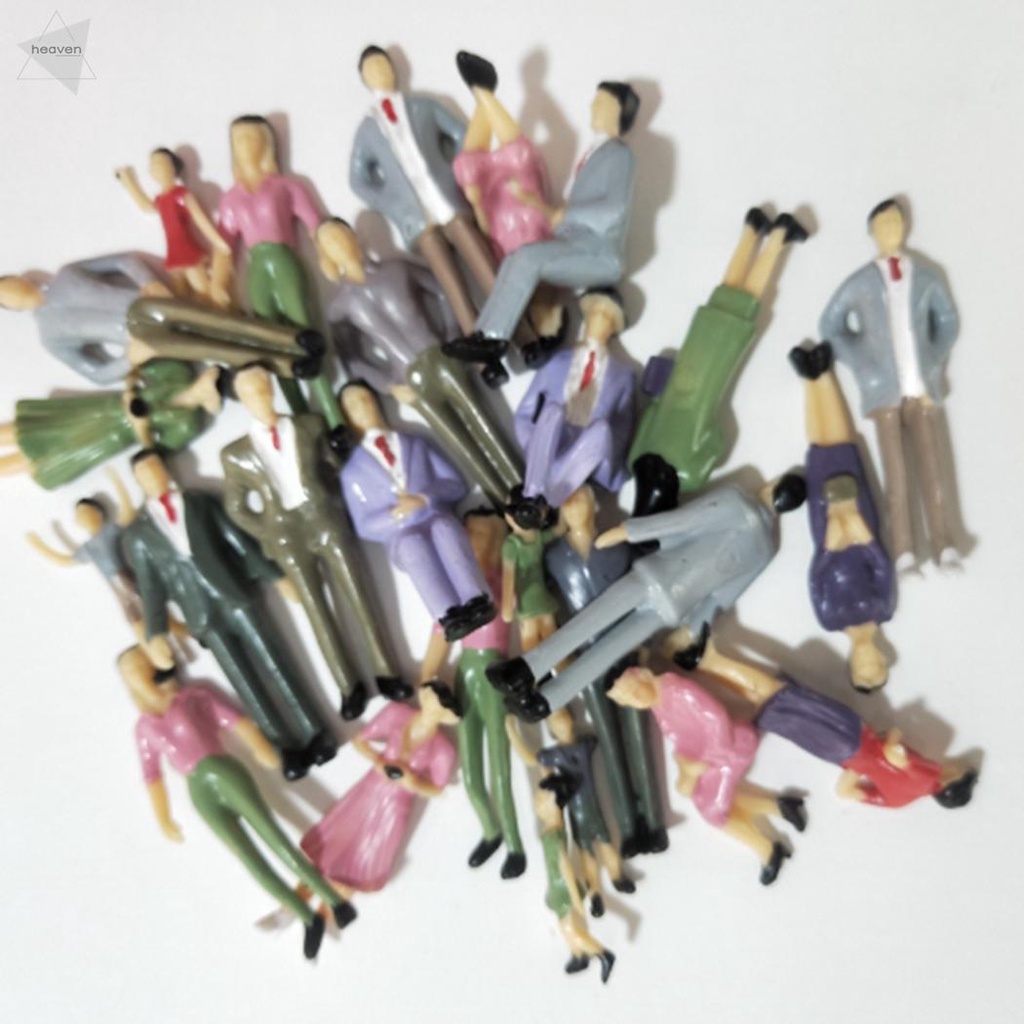 [Heaven] 50Pcs Scale Plastic Models 1:32 People Sitting Standing ...