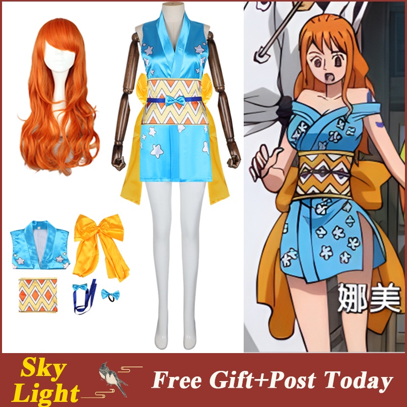 Anime One Piece 2 Years Later Wano Country Nami Cosplay Costume ...