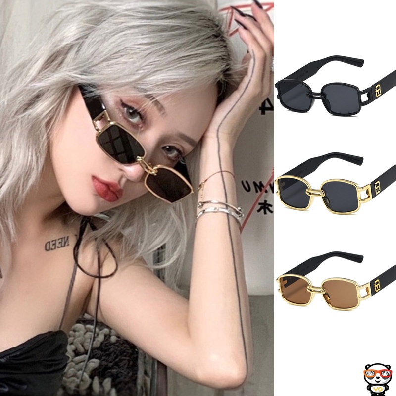YO Kacamata Hitam Korean Ulzzang Gaya Wanita Rectangle Shades Retro KACA Sunglasses For man ...