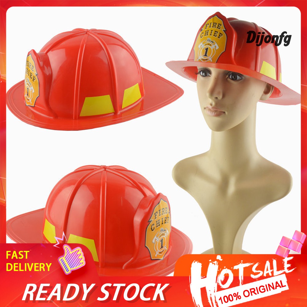 Di Simulation Fireman Chief Safety Helmet Firefighter Hat Cap Kids Toy ...