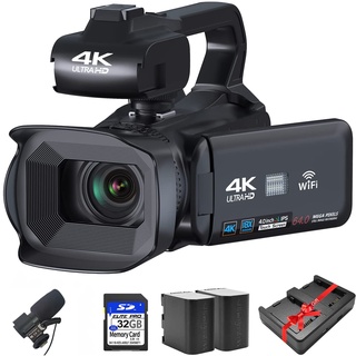 VETEK Camcorder 4K Video Camera 18x Digital CameraFor Live Streaming ...