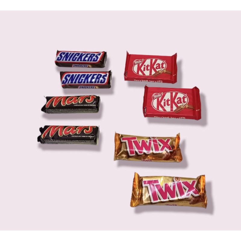 Imported Chocolate Assorted Flavors Kitkat Mars Snickers Twix | Shopee ...