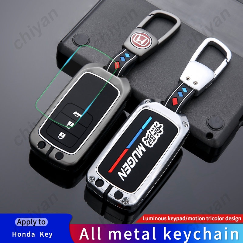 Luminous Zinc Alloy Smart Car Key Case Cover Bag for Honda Civic Accord ...