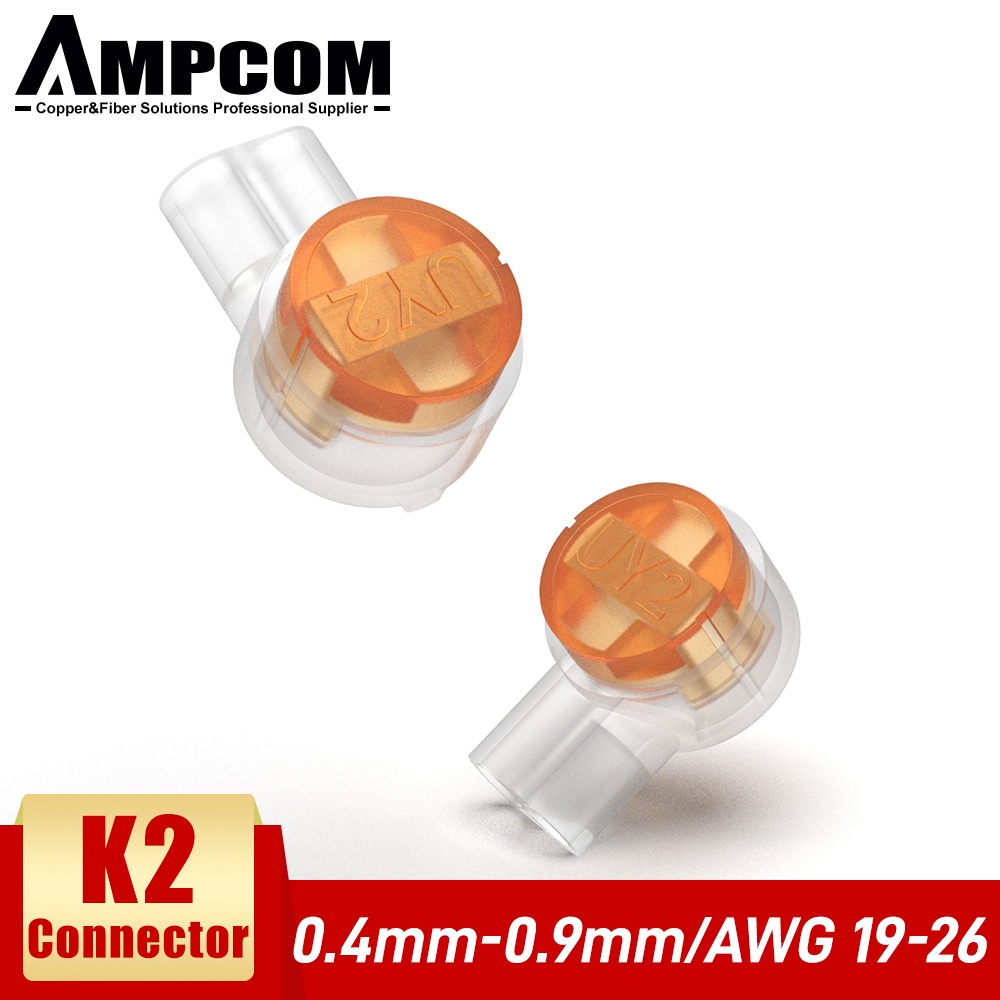 AMPCOM 50/100PCS K1/K2 RJ45 Connector Crimp Connection Terminals UY1 ...
