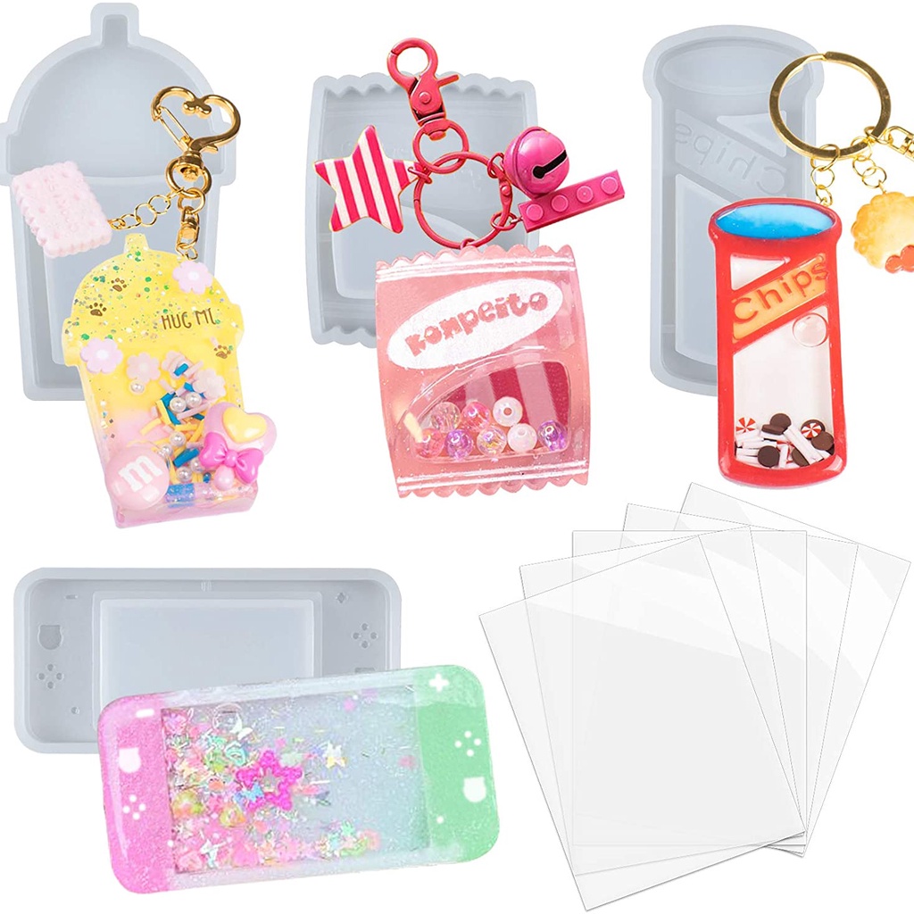 CHK Epoxy mold quicksand candy biscuit pendant bag decoration silicone ...