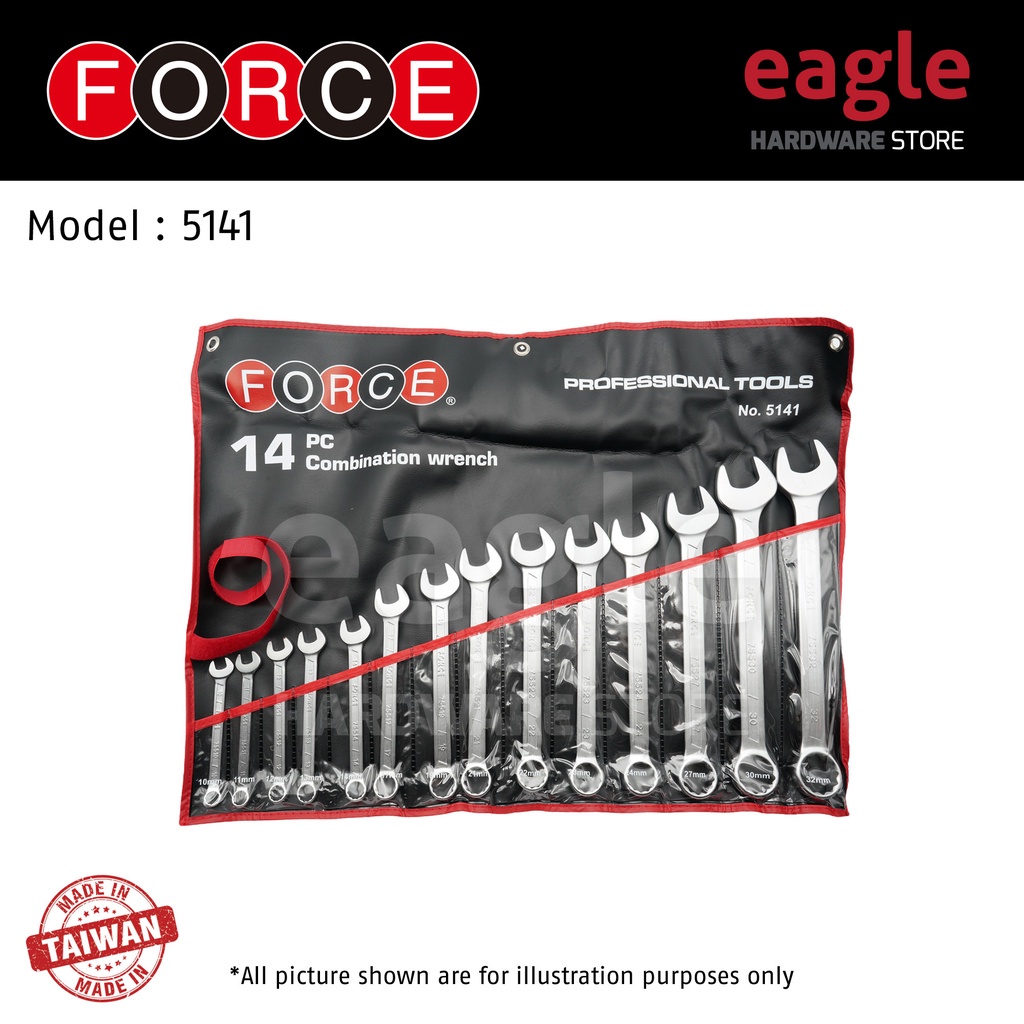 Force 5141 14pcs Combination Wrench Set ( 5141 , 5141S ) | Shopee ...