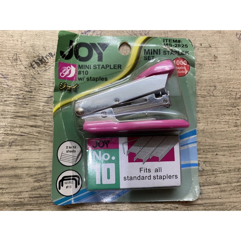 Joy Mini stapler with wire no. 10 | Shopee Philippines